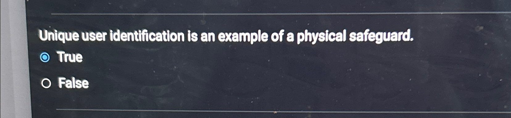 Solved Unique user identification is an example of a | Chegg.com