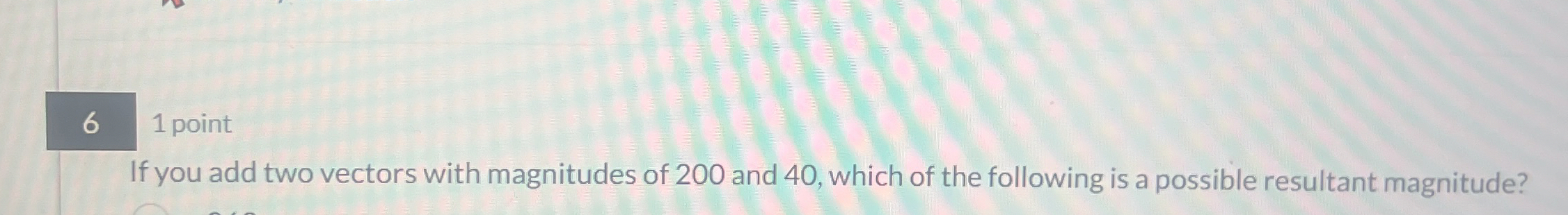 Solved If you add two vectors with magnitudes of 200 ﻿and | Chegg.com