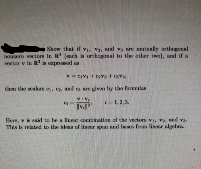 Solved Show that if vı, V2, and v3 are mutually orthogonal | Chegg.com