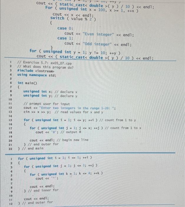 Solved 1 for ( unsigned int i=1;i