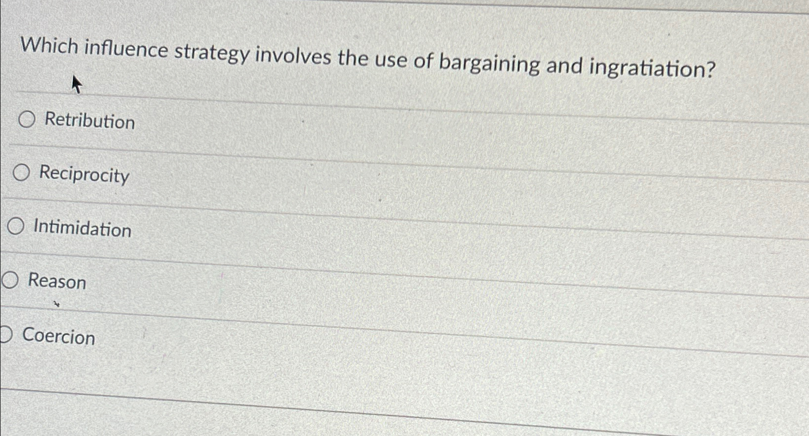 Solved Which influence strategy involves the use of | Chegg.com