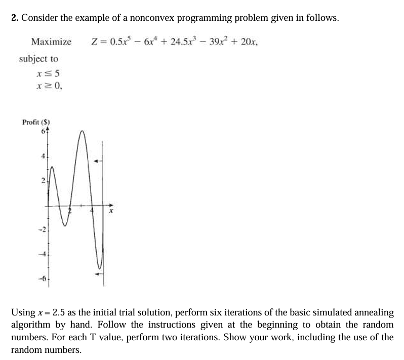 Solved Consider the example of a nonconvex programming | Chegg.com
