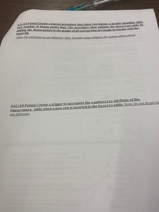 Solved Question 4 Total 10 Points): SOL Queries: Given the | Chegg.com