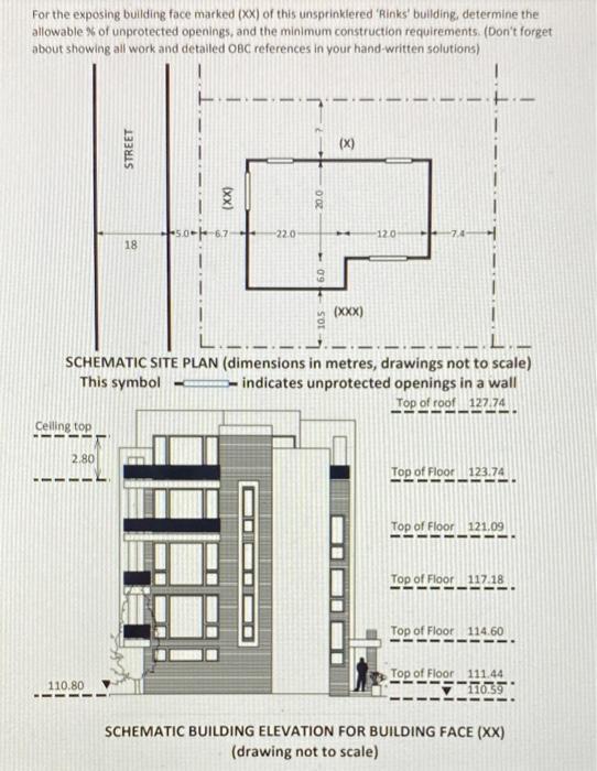 Solved For the exposing building face marked (XX) of this | Chegg.com