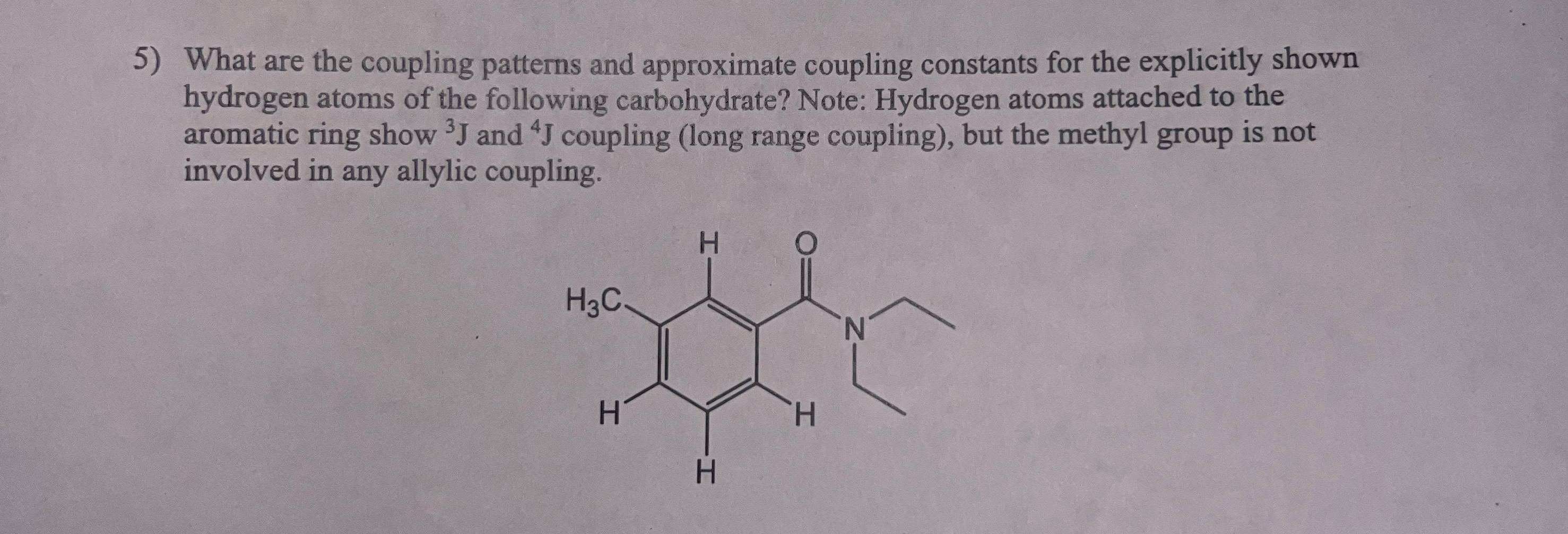 Solved What are the coupling patterns and approximate | Chegg.com