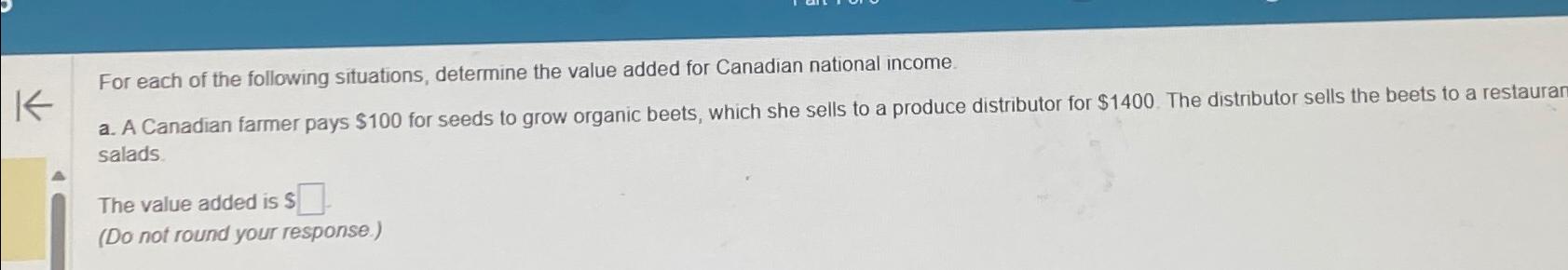 Solved For each of the following situations, determine the | Chegg.com