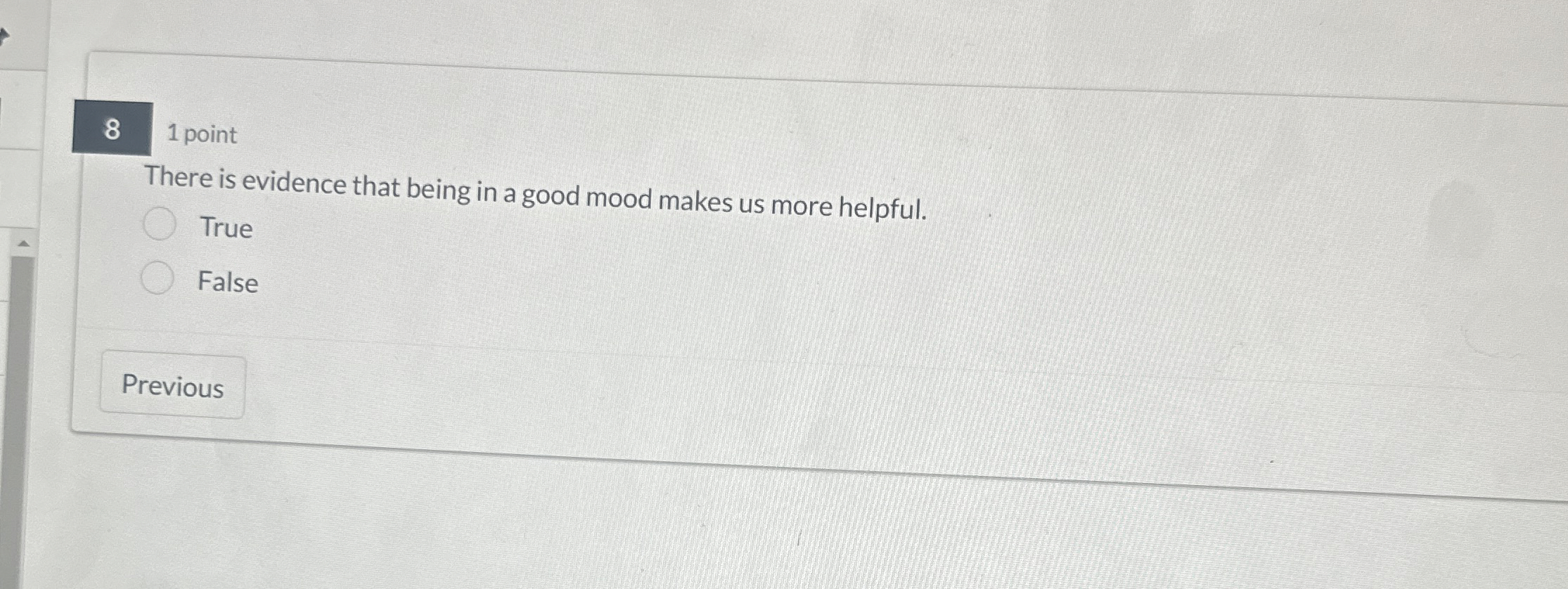 Solved 81 ﻿pointThere is evidence that being in a good mood | Chegg.com