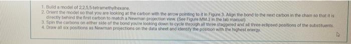 Solved 1. Bulld a model of 2,2,5,5-tetramethythexane. 2. | Chegg.com