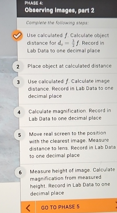 PHASE 4:Observing Images, part 2Complete the | Chegg.com
