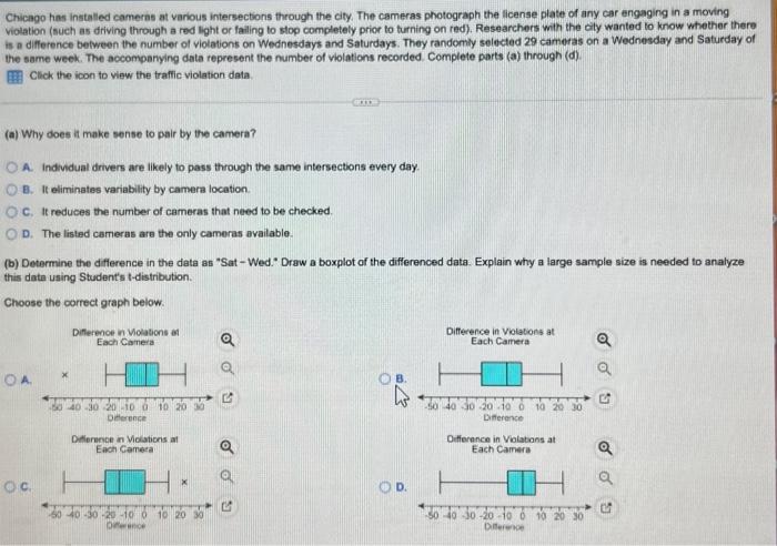 Chicago has installed cameras at various | Chegg.com
