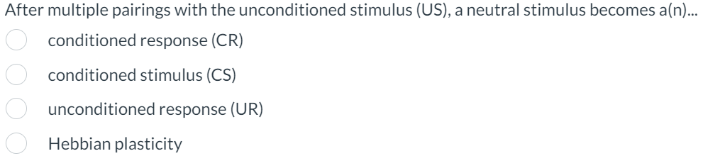 Solved After multiple pairings with the unconditioned | Chegg.com