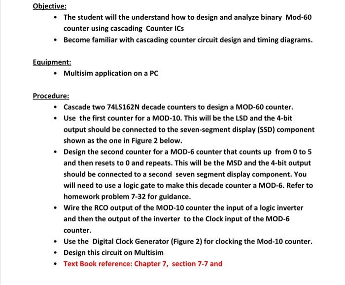 Objective: - The student will the understand how to | Chegg.com