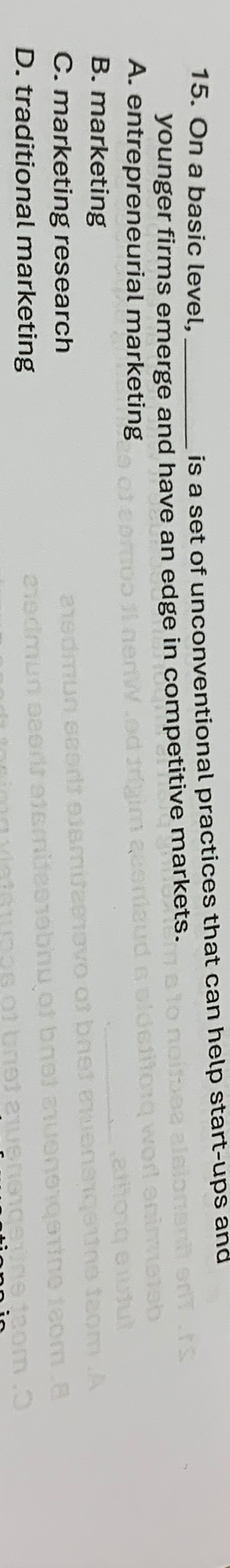 On a basic level, is a set of unconventional | Chegg.com