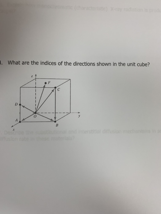 Solved 1. What are the indices of the directions shown in | Chegg.com