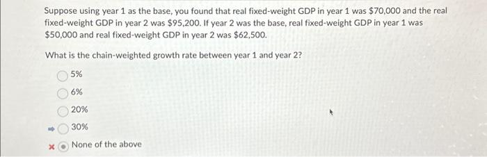 Solved Suppose using year 1 as the base, you found that real | Chegg.com