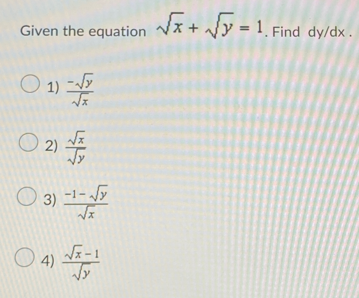 Solved Given the equation x2+y2=1. ﻿Find | Chegg.com