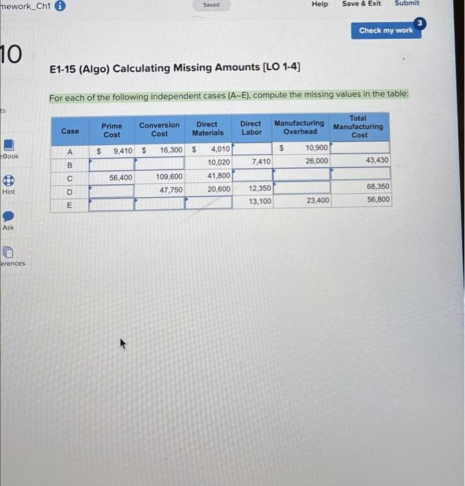 Solved For each of the following independent cases (A−E), | Chegg.com