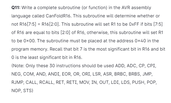 Q11: Write a complete subroutine (or function) ﻿in | Chegg.com