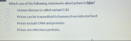 Solved Human disease is called variant CJD.Prions can be | Chegg.com