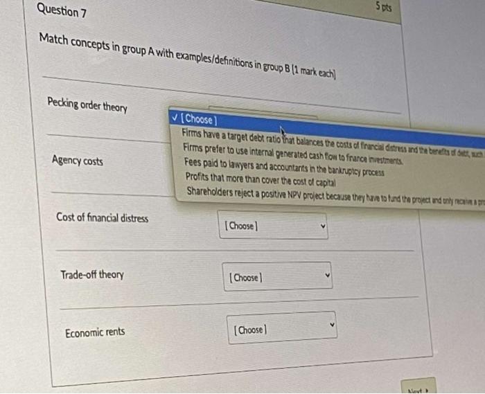 Solved Match concepts in group A with examples/definitions | Chegg.com
