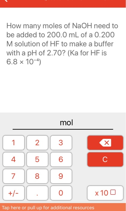 Solved How many moles of NaOH need to be added to 200.0 mL | Chegg.com