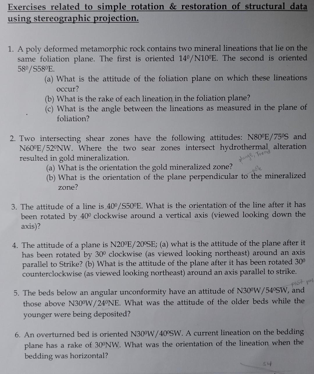 Solved Exercises related to simple rotation & restoration of | Chegg.com