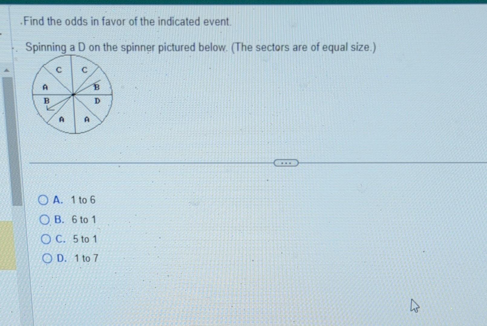 Solved Find the odds in favor of the indicated event. | Chegg.com