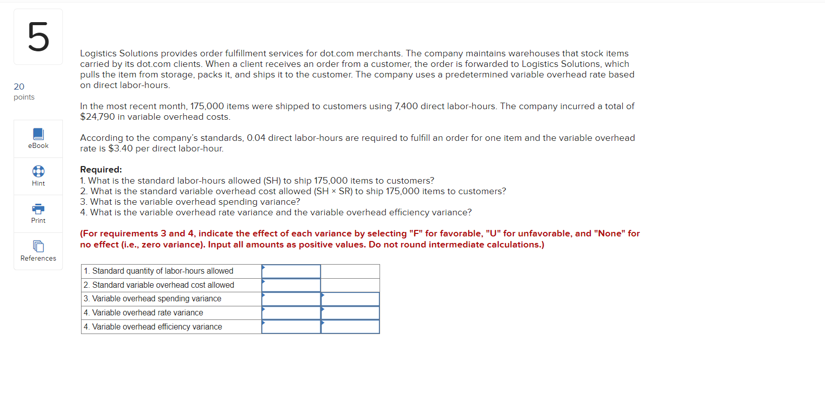 Solved Logistics Solutions provides order fulfillment | Chegg.com