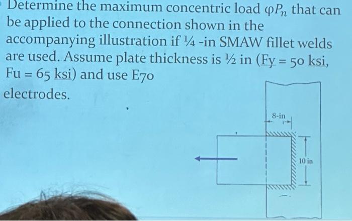 Solved Determine the maximum concentric load φPn that can be | Chegg.com