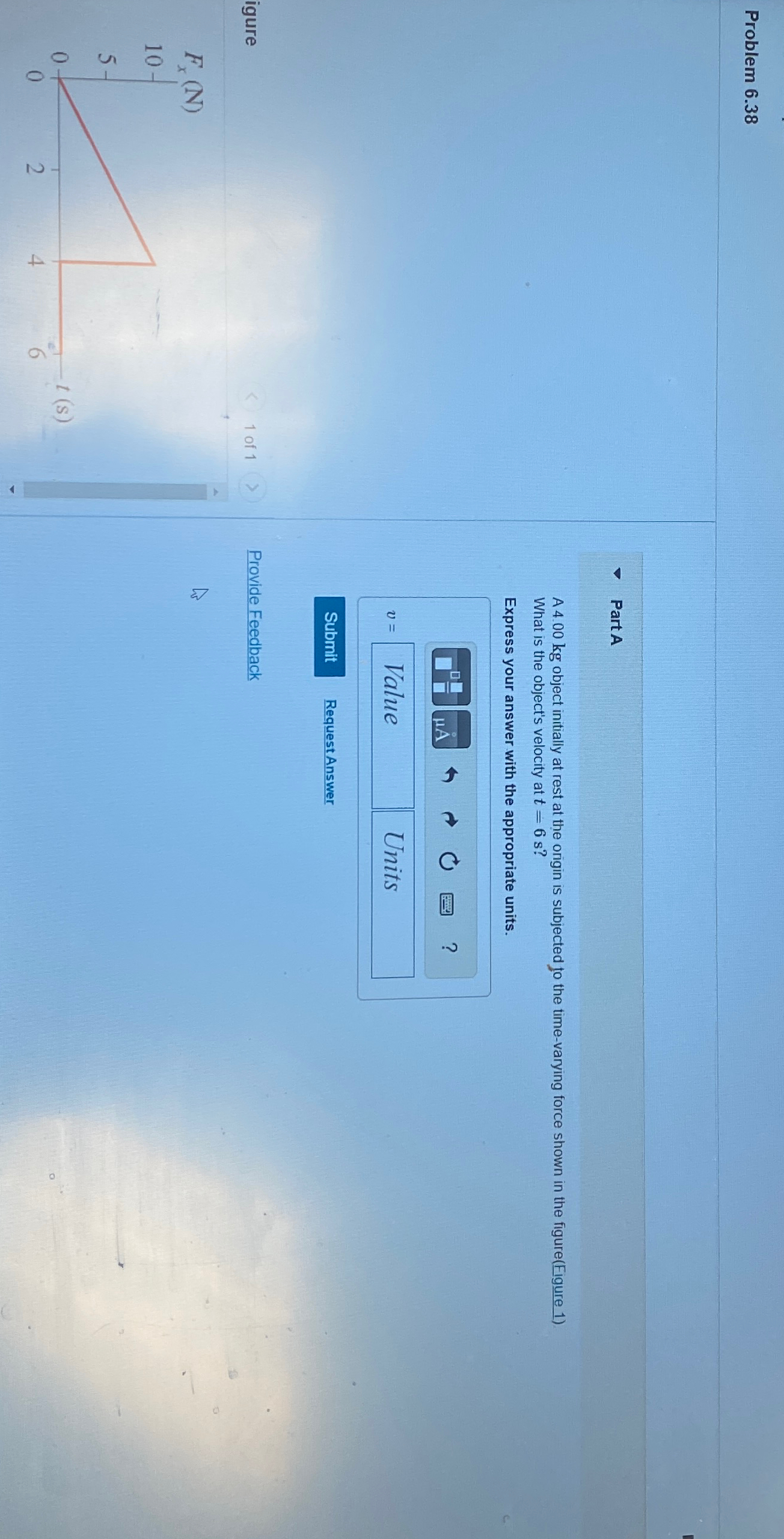 Solved Problem 6.38\\nPart A\\nA 4.00kg object initially at | Chegg.com