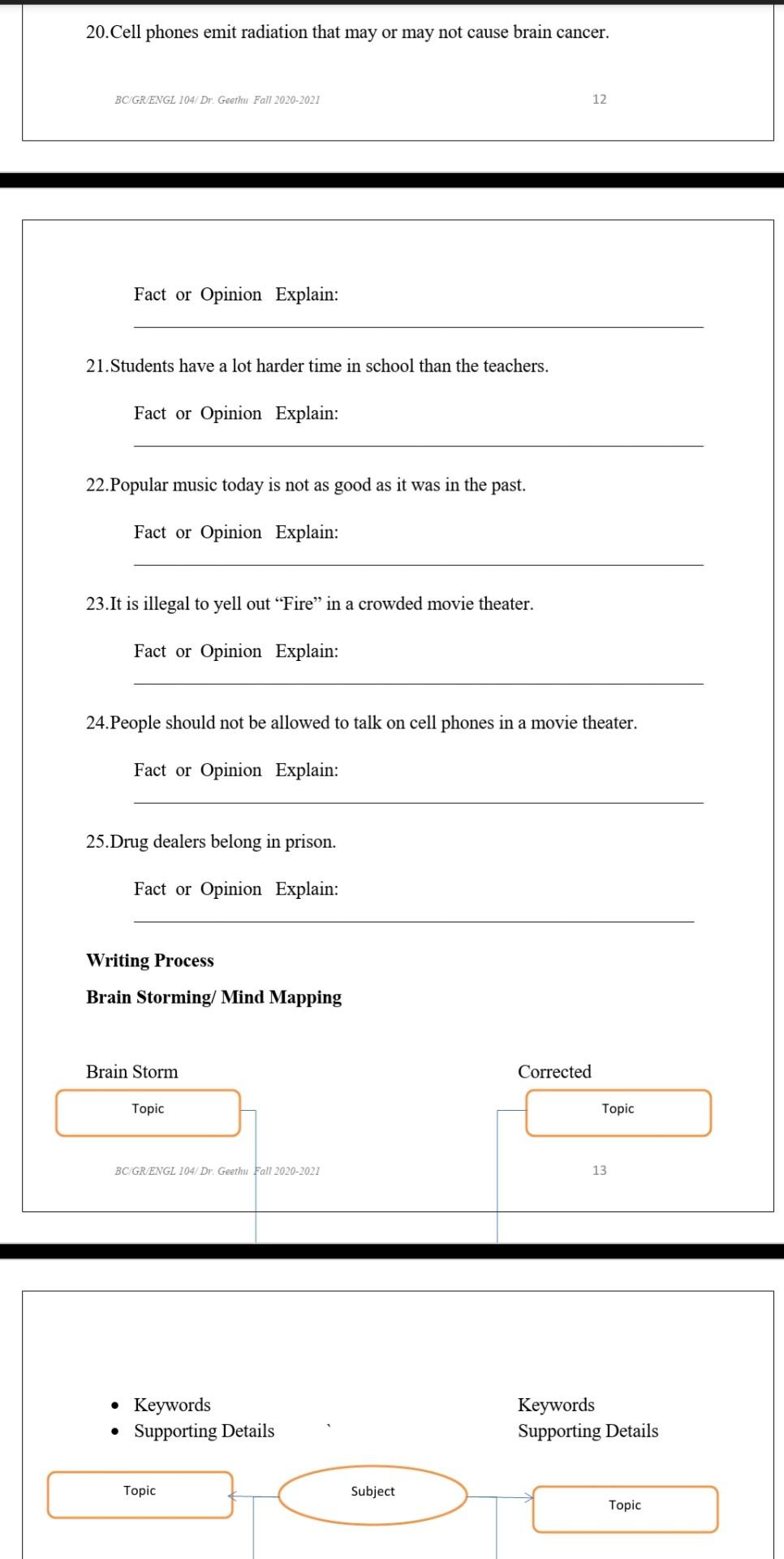Solved - Keywords Keywords - Supporting Details Supporting | Chegg.com