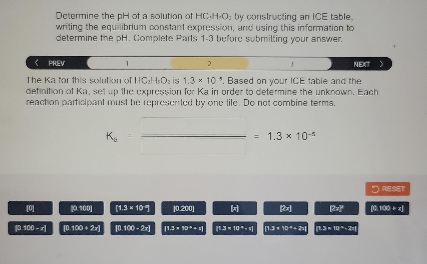 Solved Determine the pH of a solution of HC3H5O2 by | Chegg.com