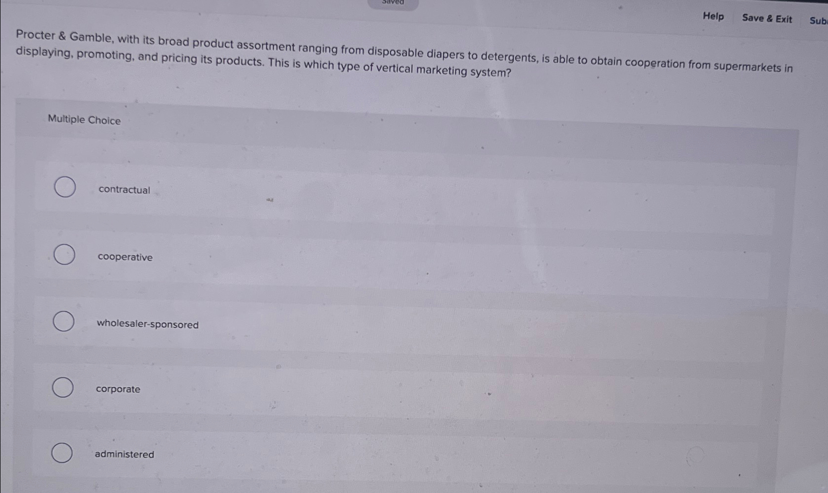 Solved HelpSave & ExitSubProcter & Gamble, with its broad | Chegg.com