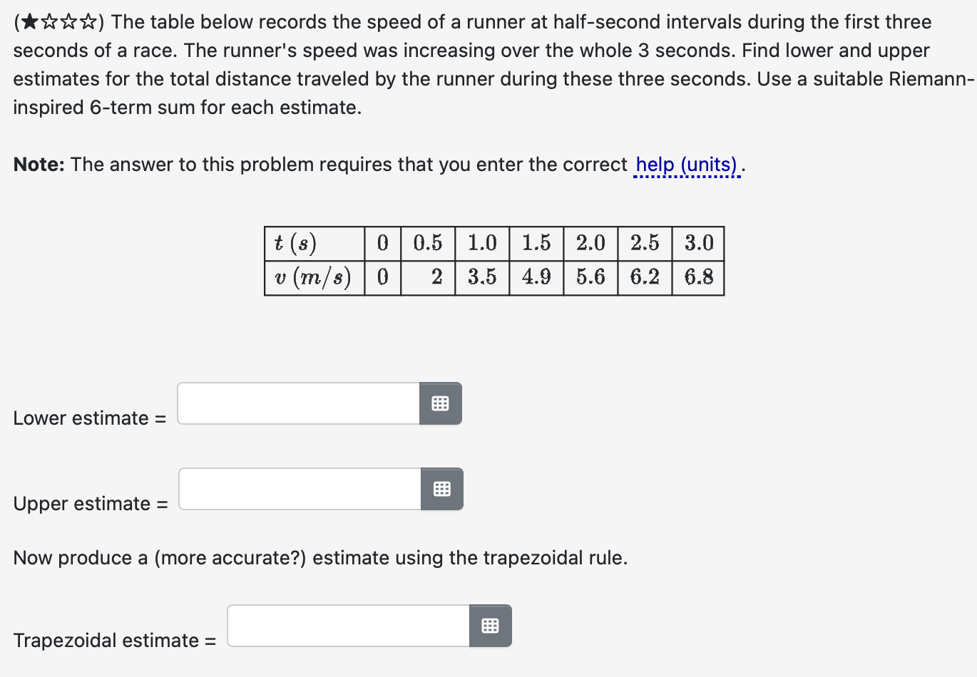 Solved ( **ふふふ ) ﻿The table below records the speed of a | Chegg.com