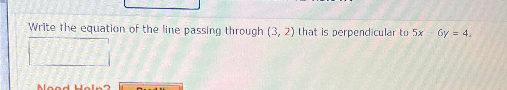 Solved Write The Equation Of The Line Passing Through 3 2