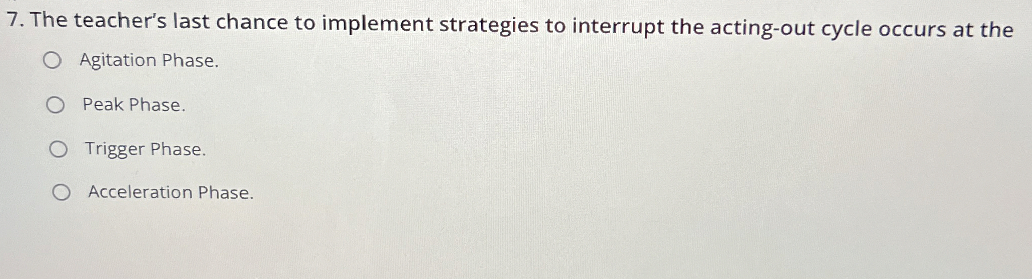 Solved The teacher's last chance to implement strategies to | Chegg.com