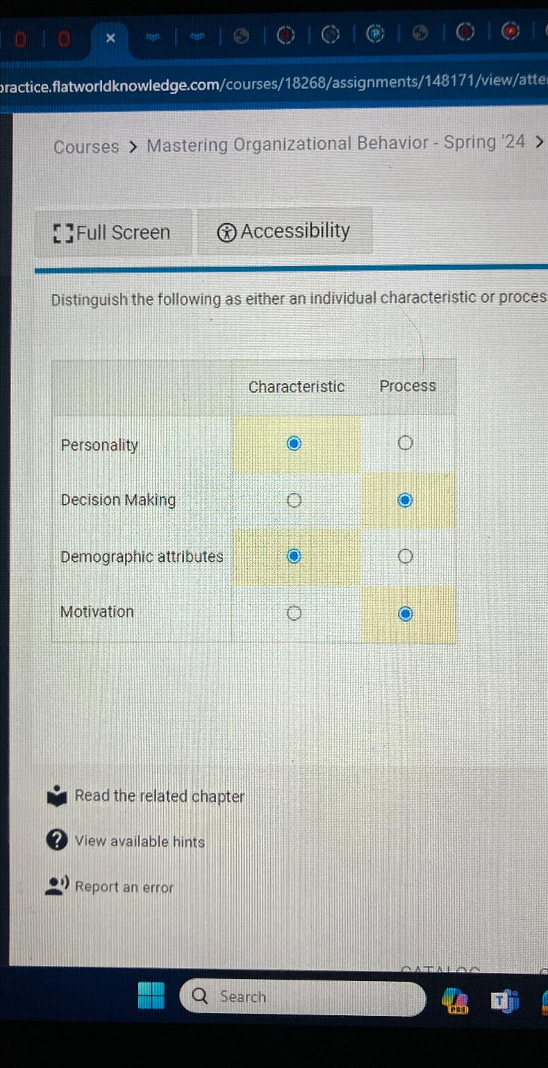 Solved Courses > ﻿Mastering Organizational Behavior - | Chegg.com