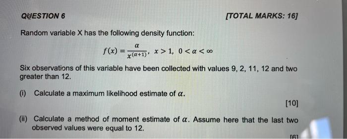 Solved Random variable X has the following density function: | Chegg.com