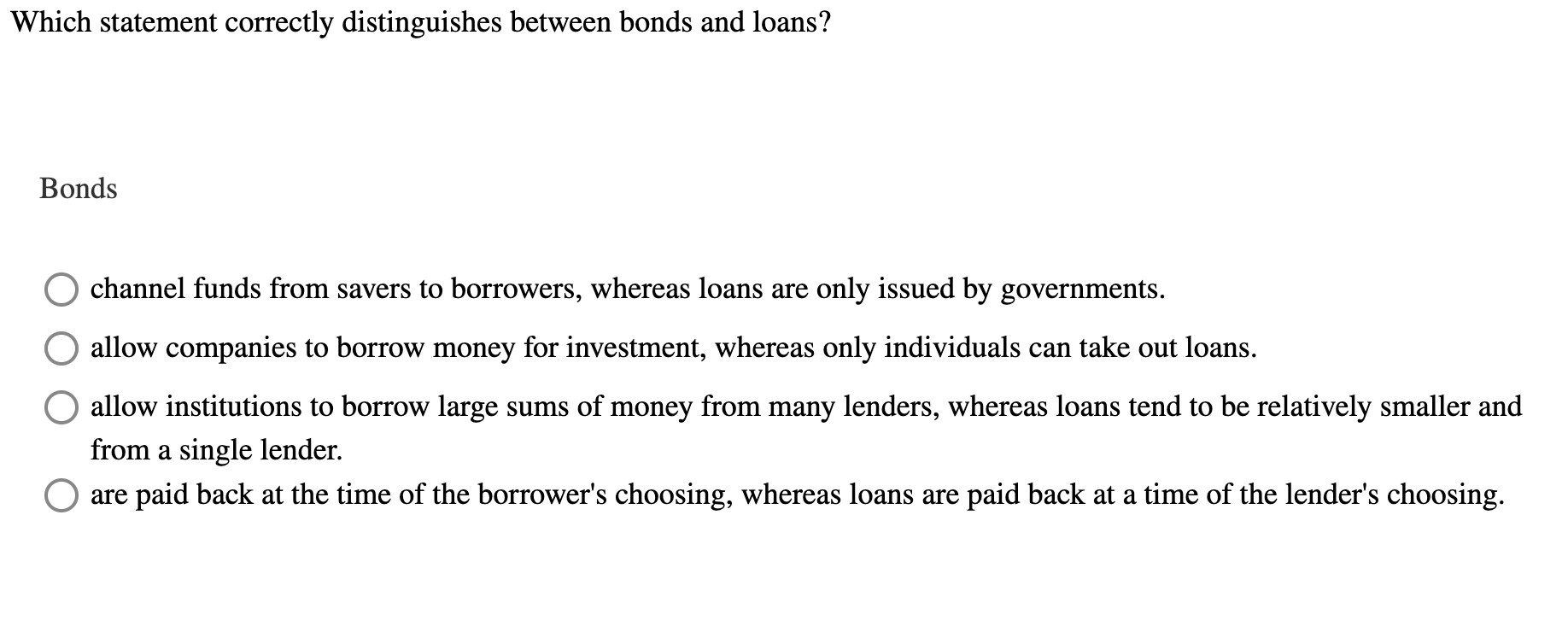 Solved Which statement correctly distinguishes between bonds | Chegg.com