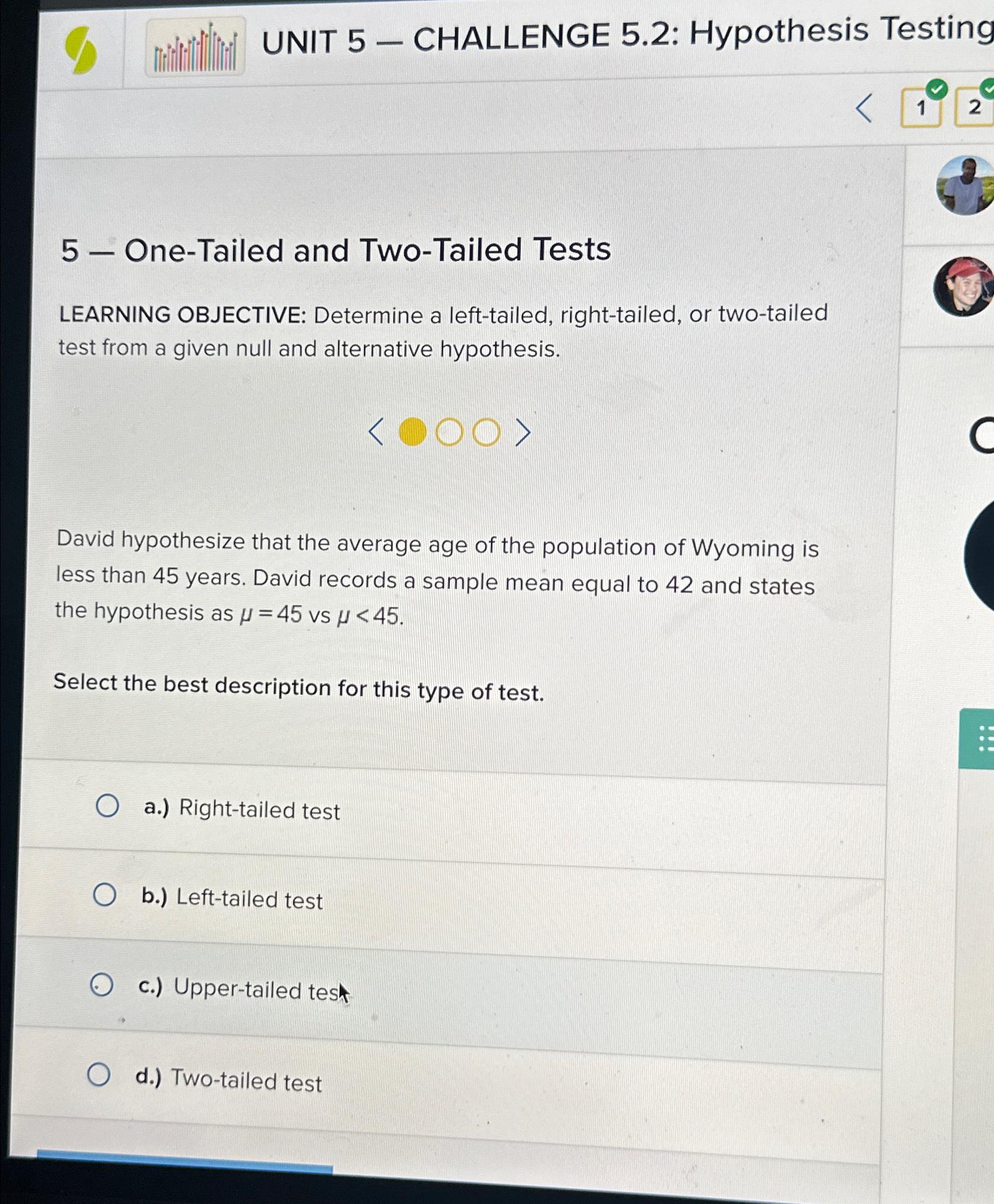 Solved UNIT 5 - CHALLENGE 5.2: Hypothesis Testing\\n5- | Chegg.com