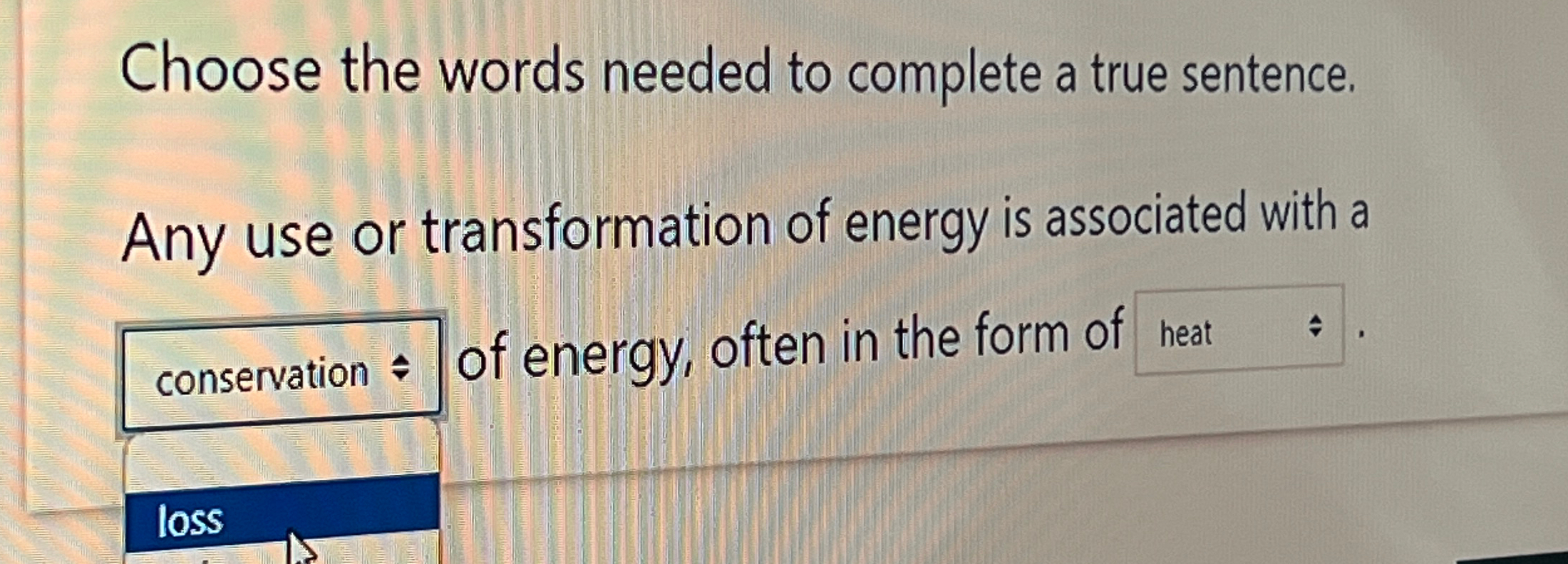Solved Choose the words needed to complete a true | Chegg.com