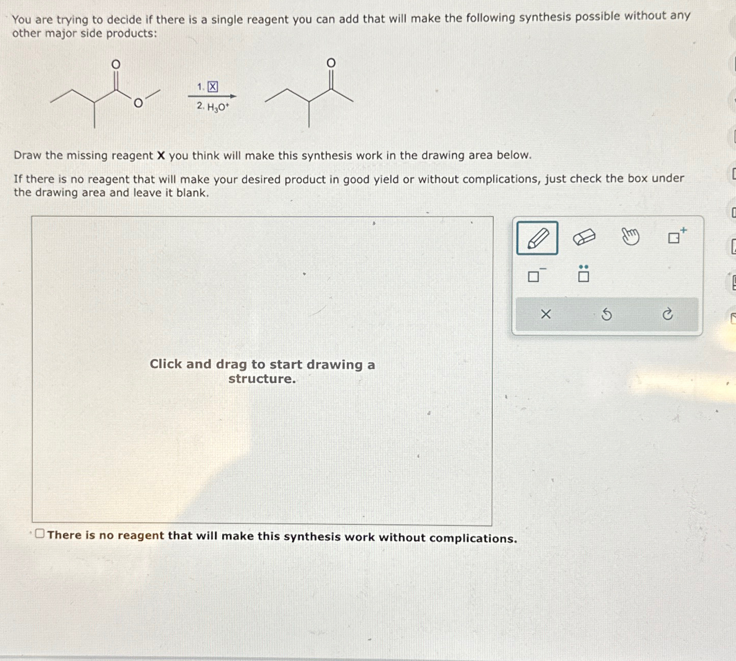 Solved You are trying to decide if there is a single reagent | Chegg.com