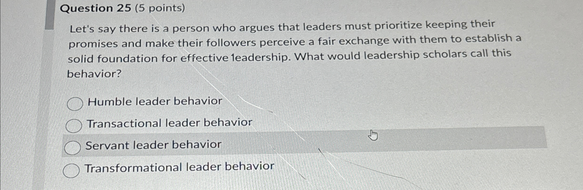 Solved Question 25 (5 ﻿points)Let's say there is a person | Chegg.com