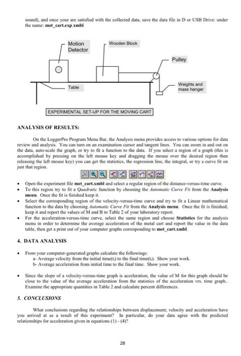 Solved INTRODUCTION EXPERIMENT 4 ONE DIMENSIONAL MOTION This | Chegg.com
