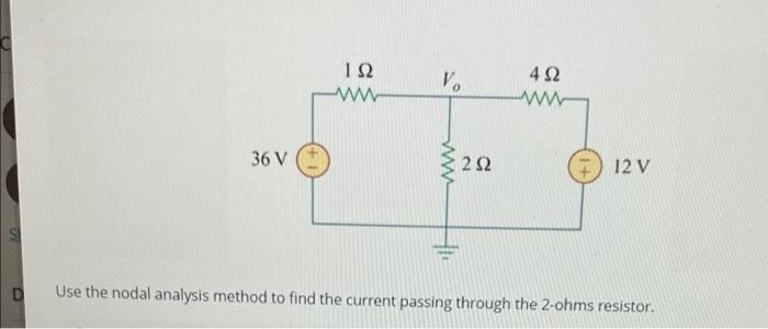 Solved Use the nodal analysis method to find the current | Chegg.com