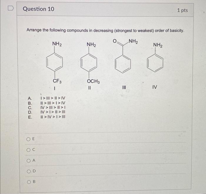 Solved Rank the following protons in decreasing order of | Chegg.com