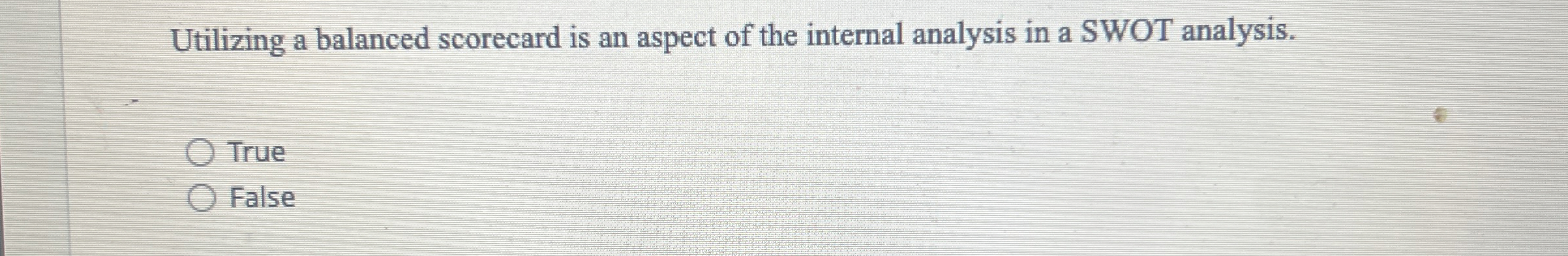 Solved Utilizing a balanced scorecard is an aspect of the | Chegg.com