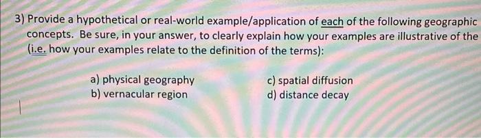 Solved 3) Provide a hypothetical or real-world | Chegg.com