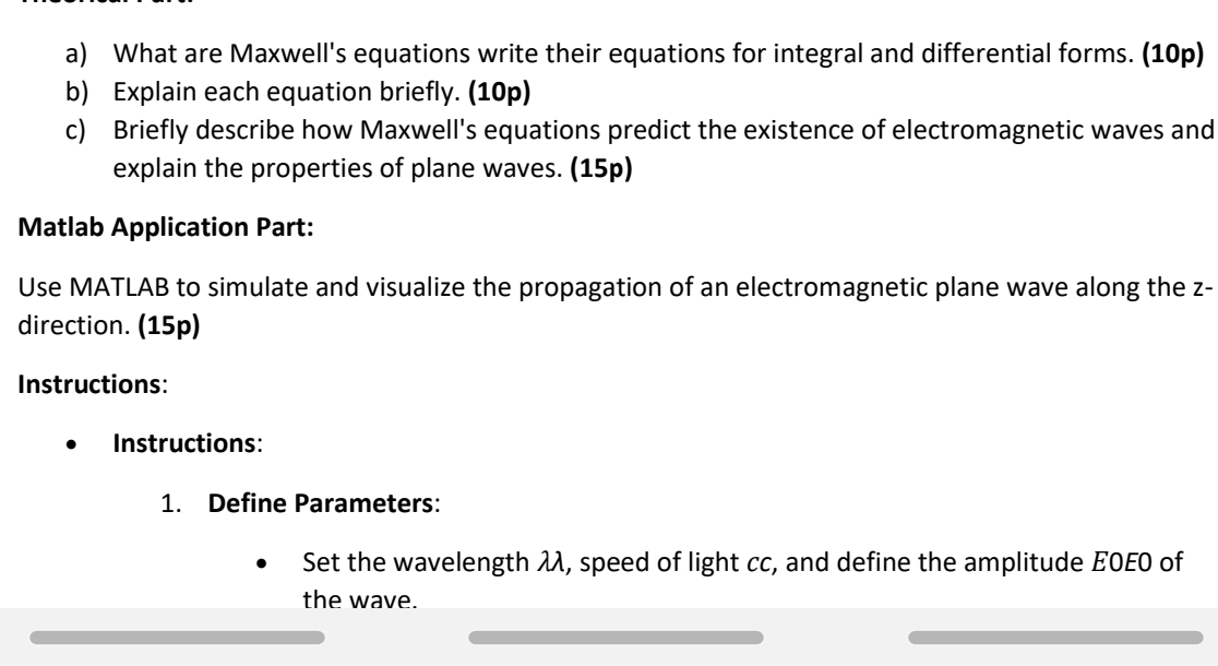 Solved a) ﻿What are Maxwell's equations write their | Chegg.com