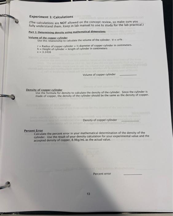 Solved Part 3: Determining the density of a test sample Mass | Chegg.com